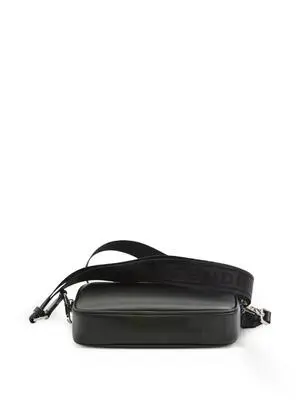 Fendi Leather Messenger Bag - Black