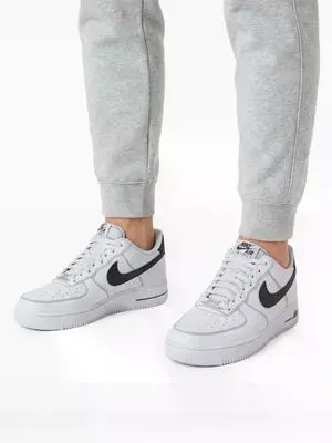 Nike Sketched Swoosh Leather Sneakers - Grey