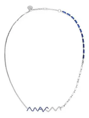 Marni Sapphire Wave Necklace - Silver