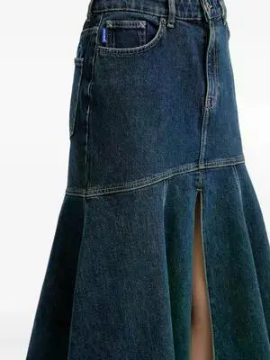 Hugo Flared Denim Midi Skirt