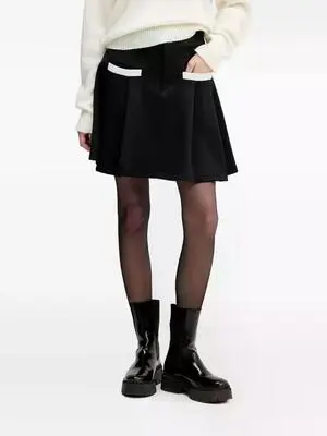Hugo Pleated A-line Mini Skirt