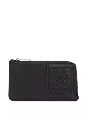 Loewe Embossed-logo Zip-around Wallet - Black