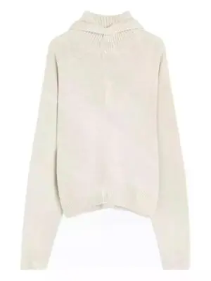 LEMAIRE Ribbed-trim Hoodie - Neutrals