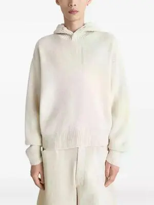 LEMAIRE Ribbed-trim Hoodie - Neutrals