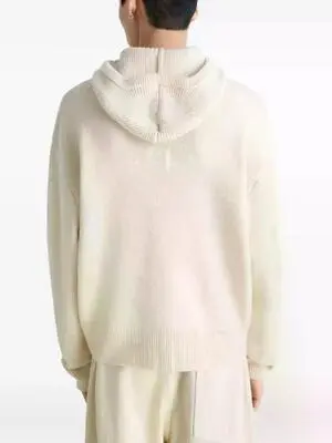 LEMAIRE Ribbed-trim Hoodie - Neutrals