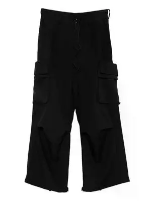 Y3 Drawstring Cargo Trousers - Black