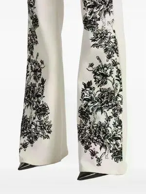 Alice + Olivia Sb Floral-print Flared Trousers