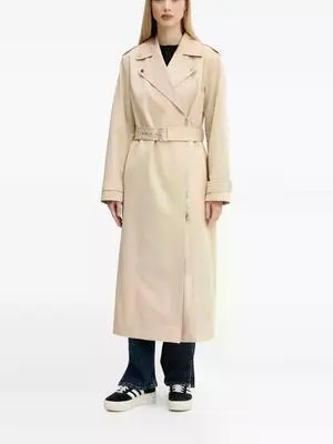 Hugo Belted Zip-front Long Coat