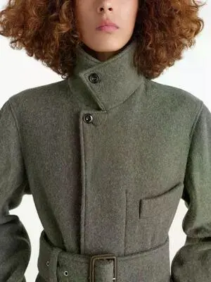 LEMAIRE Belted Tailored Coat - Grey
