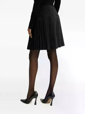 Karl Lagerfeld Pleated Midi Skirt With Button Detail