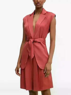 Karl Lagerfeld Sleeveless Belted Blouse