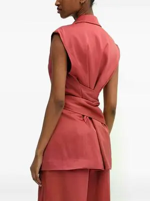 Karl Lagerfeld Sleeveless Belted Blouse