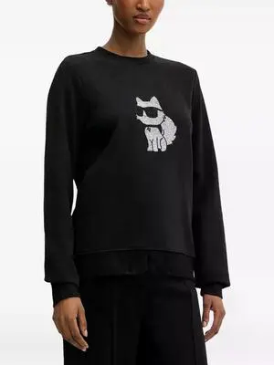Karl Lagerfeld Ikon Choupette Sweatshirt - Black
