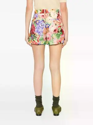 Moschino Floral-teddy Bear Printed Shorts