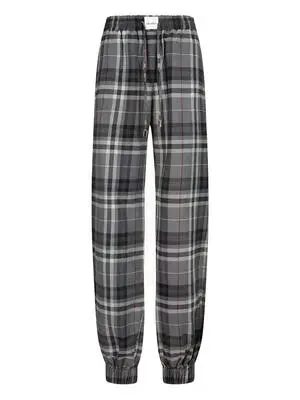 Attico Plaid Drawstring Trousers