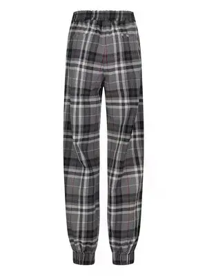Attico Plaid Drawstring Trousers
