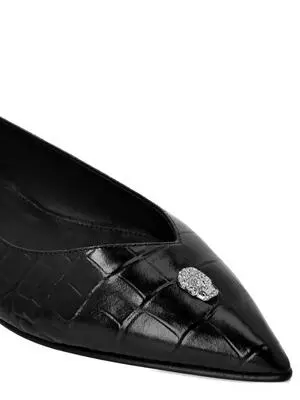 Philipp Plein Skull-embellished Flat Pumps
