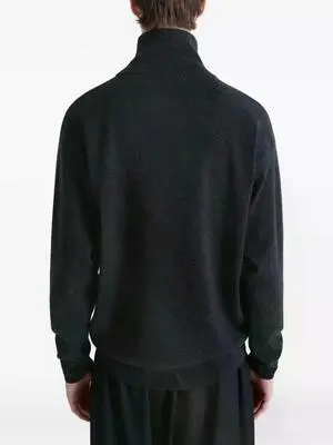 LEMAIRE High-neck Wool Sweater - Black