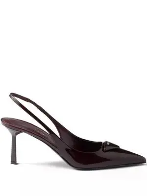Prada 75mm Pointed Toe Slingback Pumps