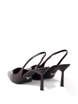 Prada 75mm Pointed Toe Slingback Pumps