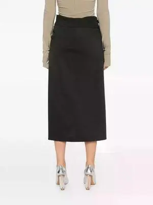 Alberta Ferretti Button-detail Midi Skirt