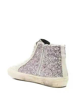 GOLDEN GOOSE Glitter Panel High-top Sneakers