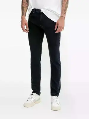 Hugo Five-pocket Jeans With Leather Patch