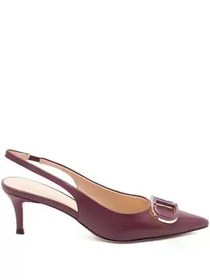 TWINSET 60mm Slingback Leather Pumps