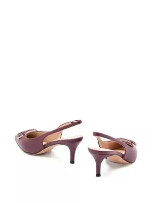 TWINSET 60mm Slingback Leather Pumps
