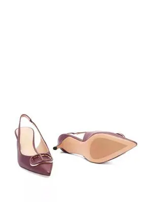 TWINSET 60mm Slingback Leather Pumps