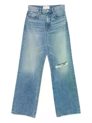 SLVRLAKE Distressed Wide-leg Jeans