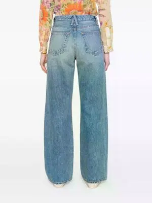 SLVRLAKE Distressed Wide-leg Jeans