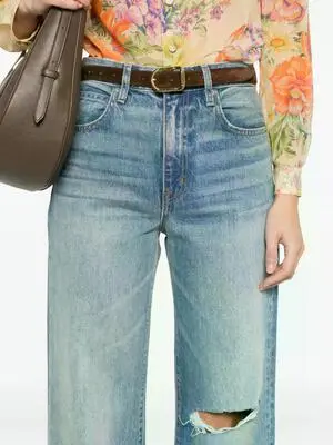 SLVRLAKE Distressed Wide-leg Jeans
