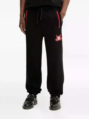 Hugo Embroidered-panel Drawstring Track Pants
