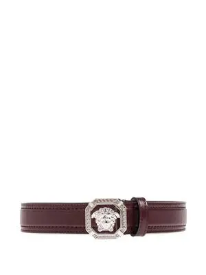 Versace Leather Belt - Red