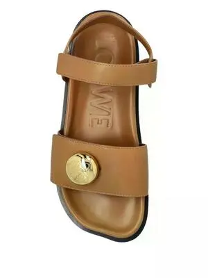 Loewe Leather Button-embellished Sandals
