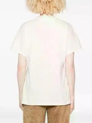 Moncler Logo-embroidered T-shirt - Neutrals