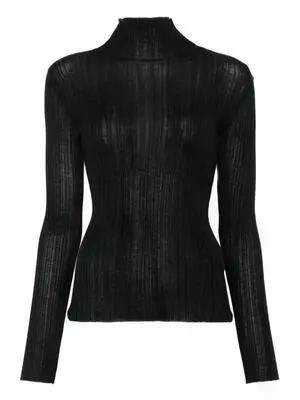 Agnona Ribbed Turtleneck Top