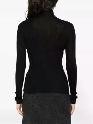 Agnona Ribbed Turtleneck Top