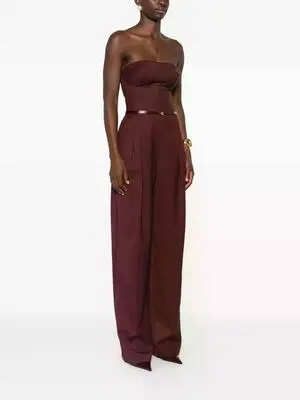 Elisabetta Franchi Strapless Pleated Jumpsuit