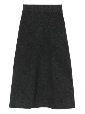 Agnona Knitted A-line Midi Skirt