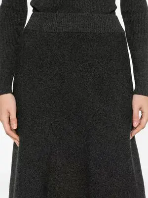 Agnona Knitted A-line Midi Skirt