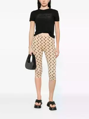 MARINE SERRE Moon-print Cropped Trousers