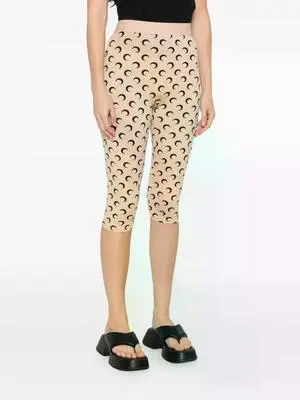 MARINE SERRE Moon-print Cropped Trousers