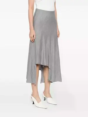 Khaite Miranda Asymmetric Skirt - Grey