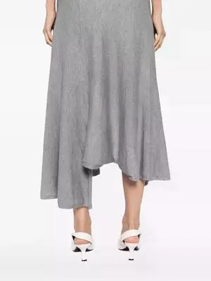 Khaite Miranda Asymmetric Skirt - Grey