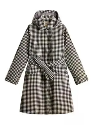 Woolrich Gingham Belted Trench Coat