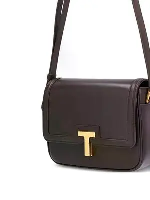 TOM FORD Wallis Leather Shoulder Bag - Brown
