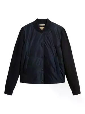 Woolrich Quilted Knit-sleeve Bomber Jacket