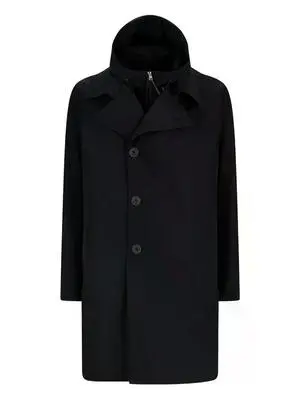 Herno Hooded Single-breasted Coat